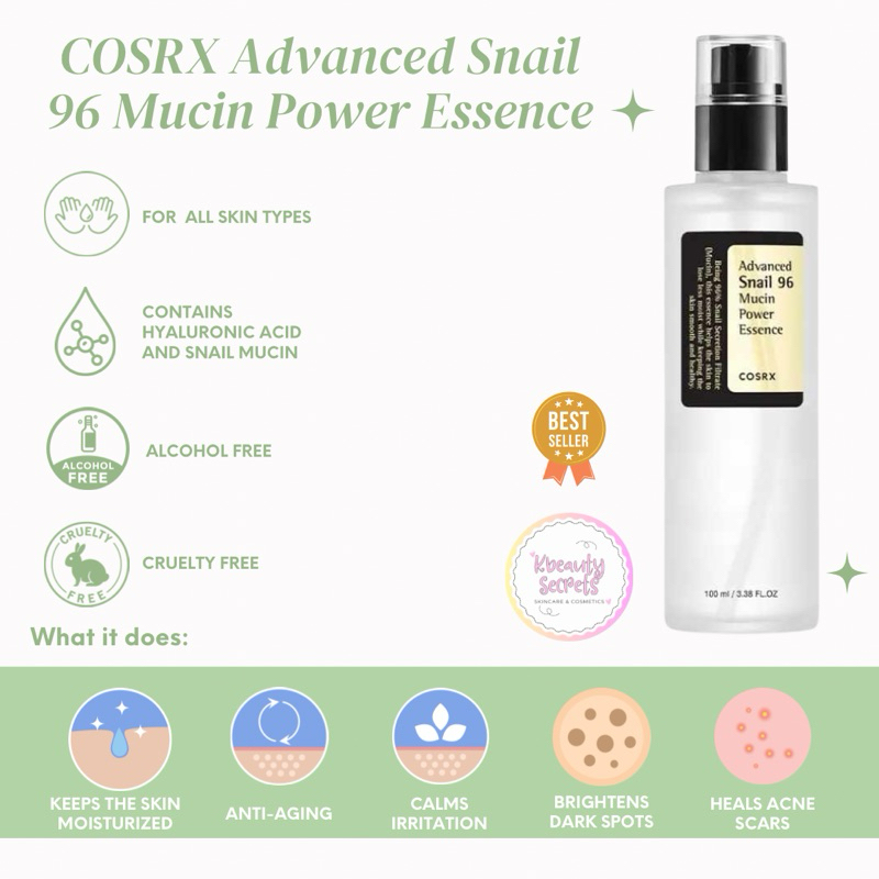 COSRX Advanced Snail 96 Mucin Power Essence 100ml - UniTop