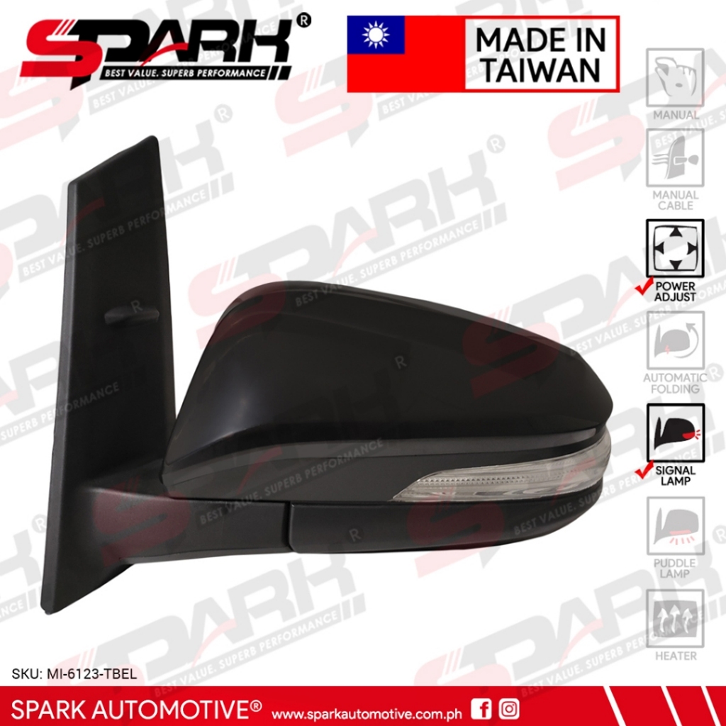 Toyota Innova 2016 - 2021 Side Mirror Black Power Adjust Power Folding ...