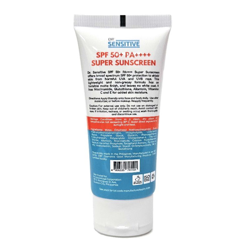 Dr Sensitive Sunscreen SPF50 PA+++ - UniTop