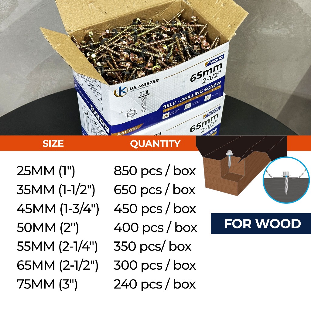 UK MASTER TEX SCREW WOOD (Per Box) - UniTop