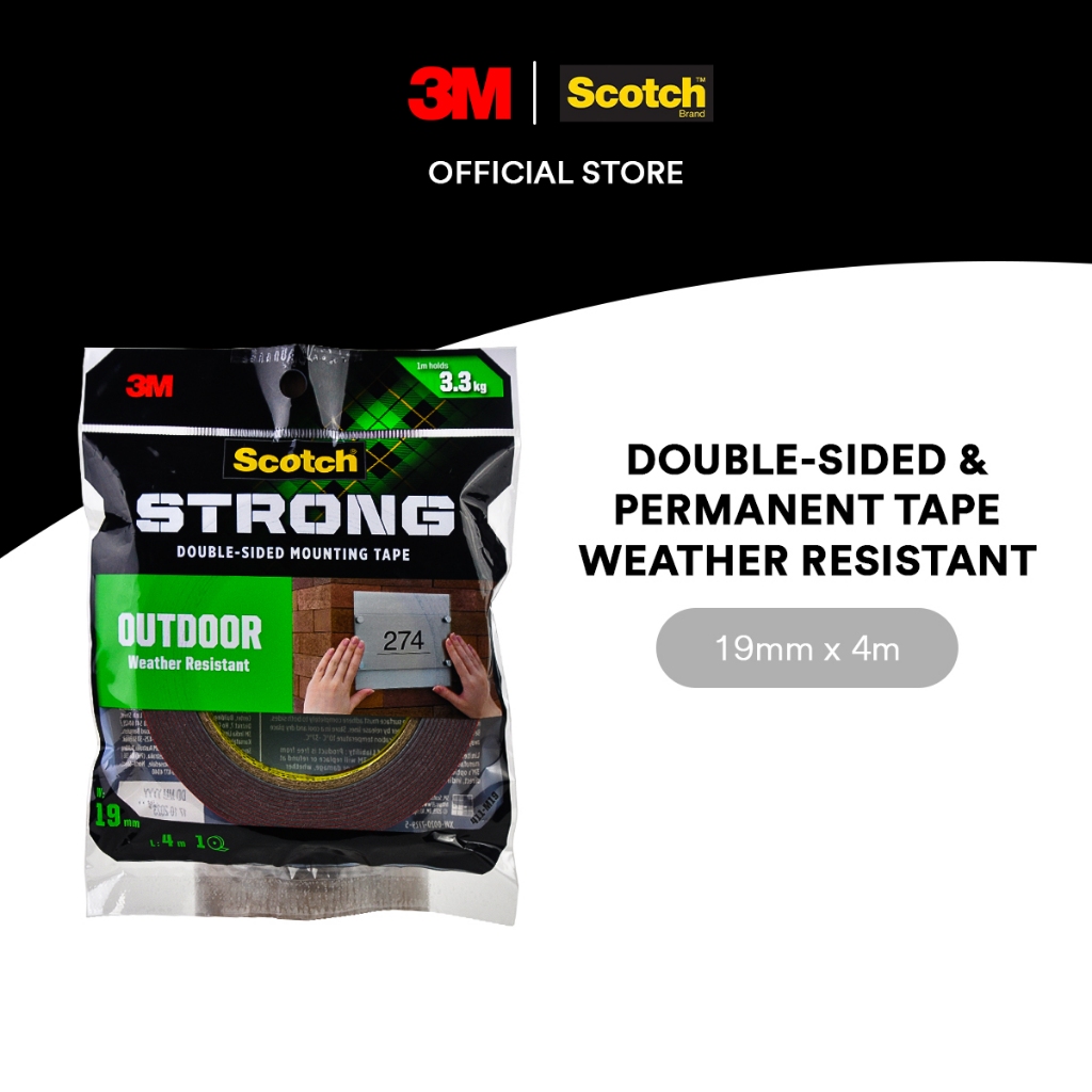 3M Scotch® Outdoor Weather Resistant Double Sided Mounting 19mm x 4meter - UniTop