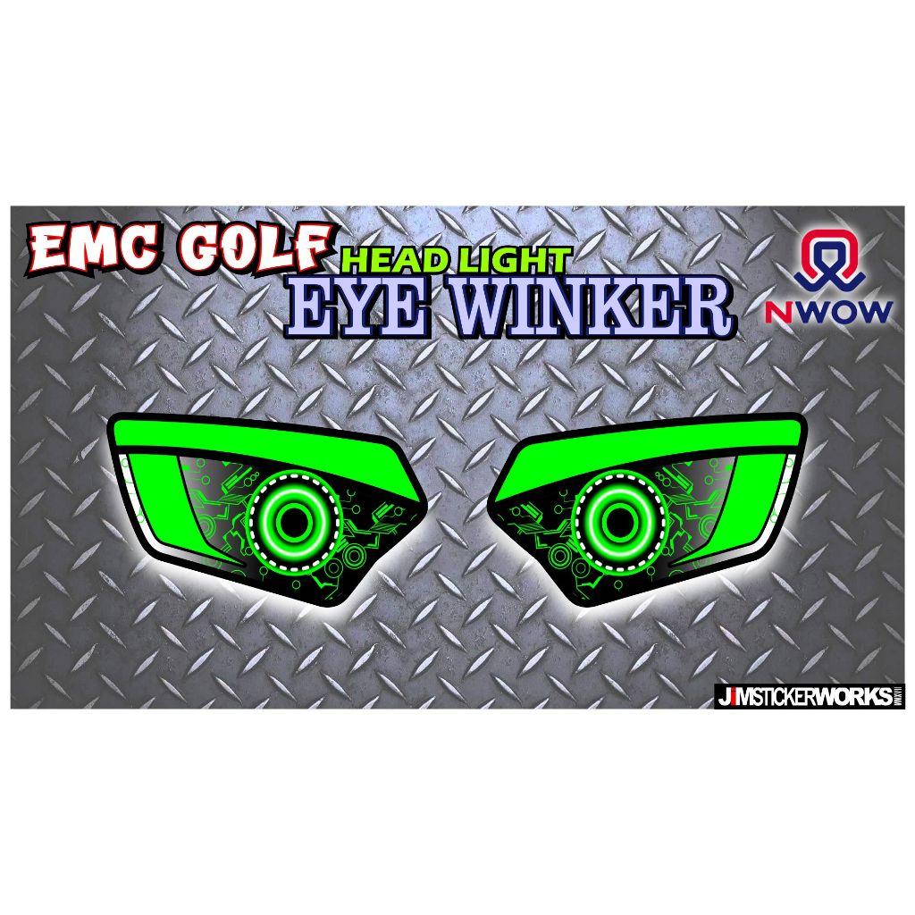 EMC-GOLF CART HEAD LIGHT LAMINATED EYE WINKER ( FULLY LAMINATED ) - PFL ...