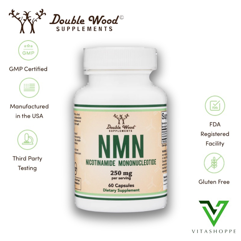 Double Wood Supplement NMN (Nicotinamide Mononucleotide) 250mg 60 Capsules - Lynderm Store