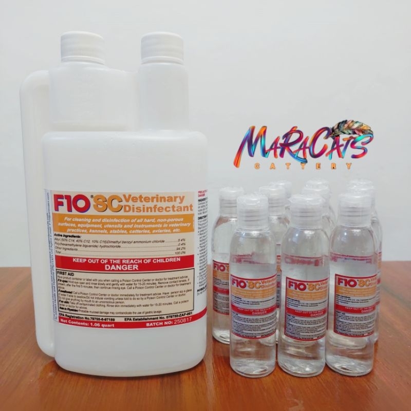 F10 SC Veterinary Disinfectant Concentrate repacked per 100ml bottle ...