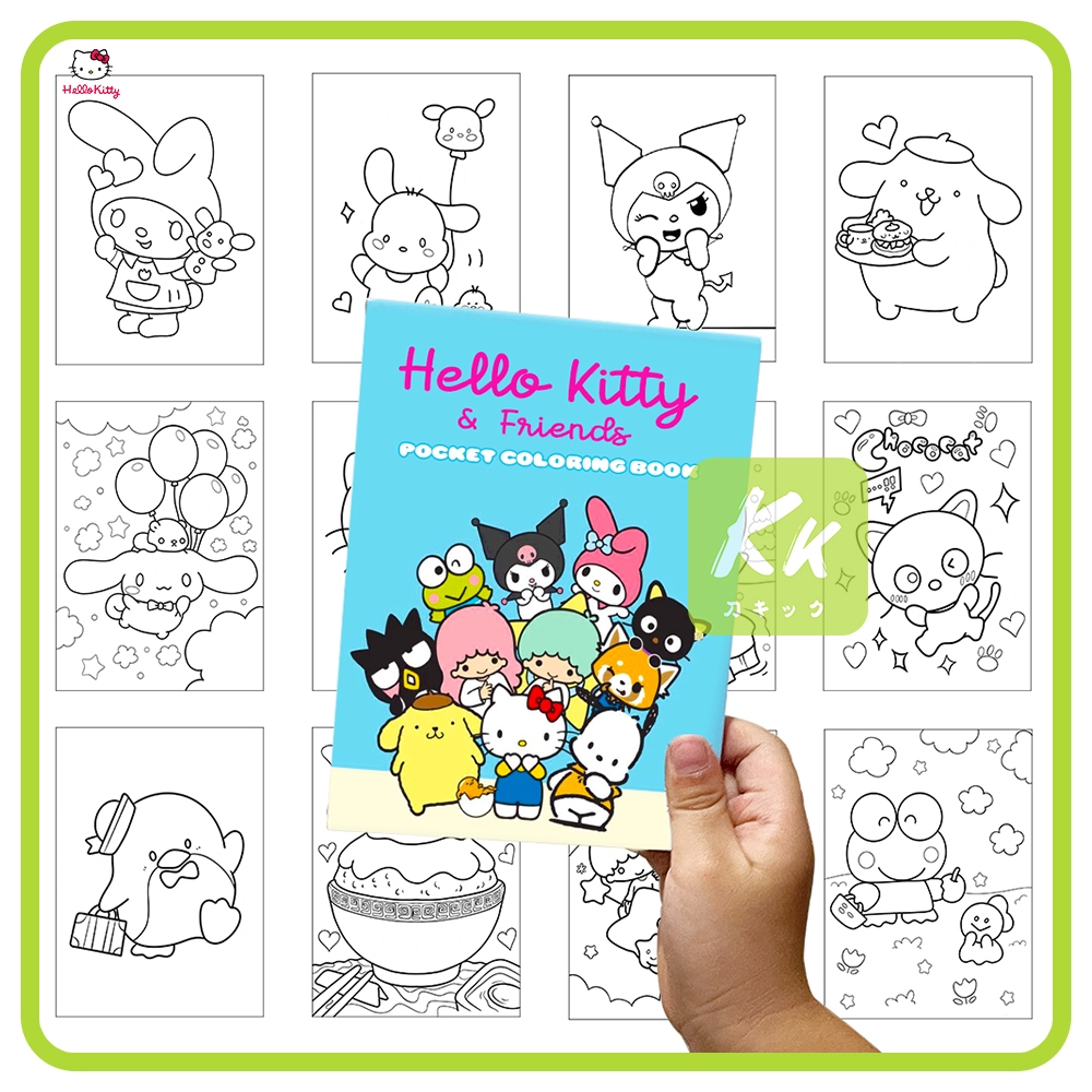 (AVAILABLE) Hello Kitty and Friends Mini Coloring Book - PFL Store