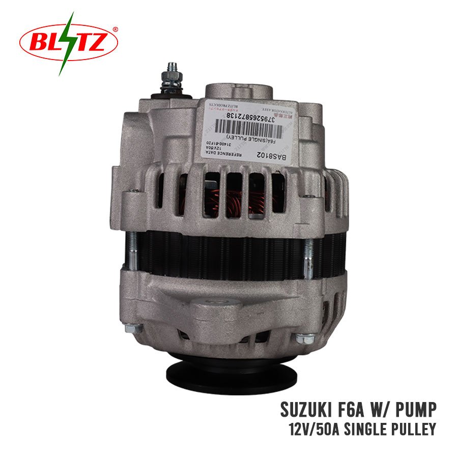 SUZUKI F6A W/ PUMP 12V/50A SINGLE PULLEY BLITZ ALTERNATOR ASSEMBLY OP ...