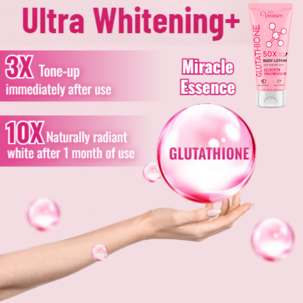 Glutathion Body Lotion 50X Tone Up Whitening Collagen SPF 50+ Sunscreen ...