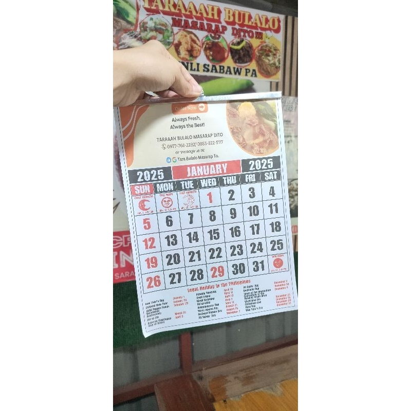 PERSONALIZED COMMERCIAL CALENDAR 2025 - Lynderm Store