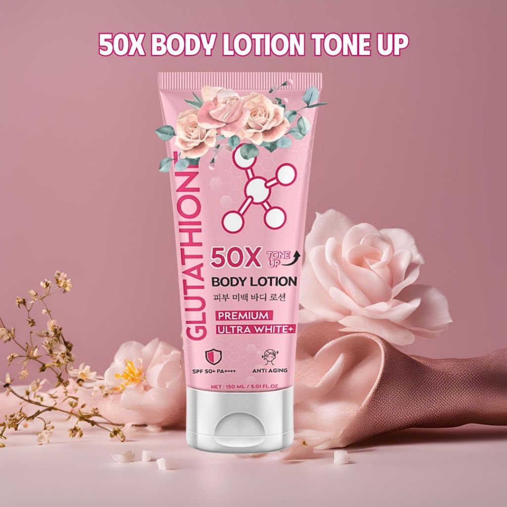 Glutathion Body Lotion 50X Tone Up Whitening Collagen SPF 50+ Sunscreen ...