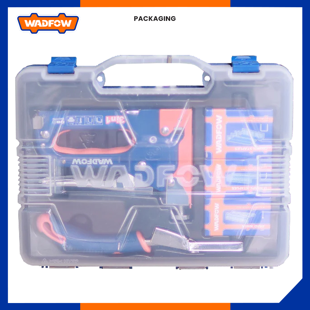 WGU4B06 Heavy Duty 3-in-1 Staple Gun Tacker Set 4-14mm with Staple Rem ...