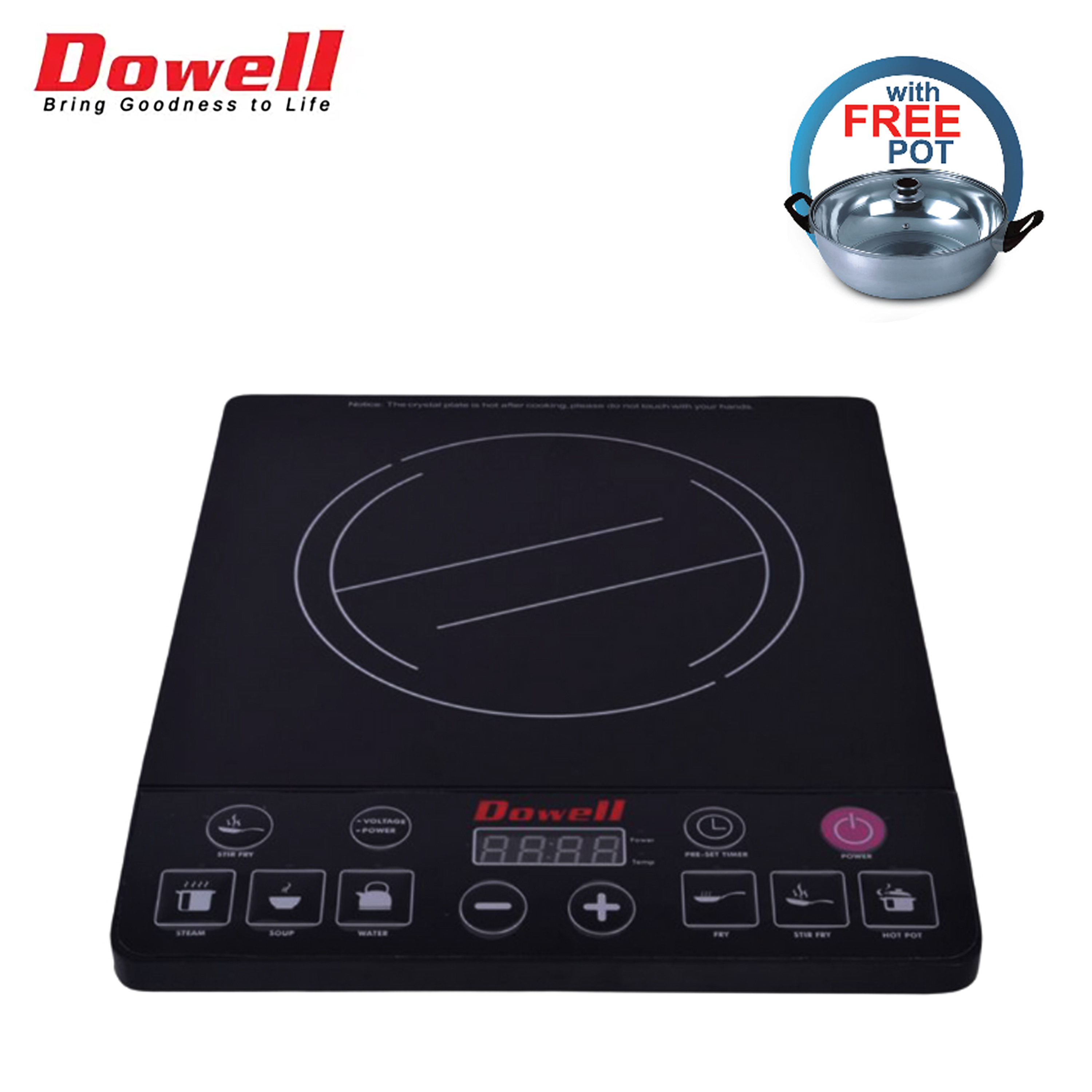 DOWELL Electric Induction Stove Induction Cooker Electric Stove 1400 W ...