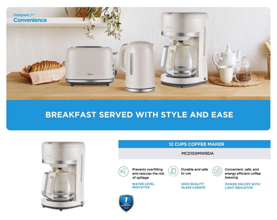 Midea Coffee Maker Breakfast Series 1.5L (Copy) – Midea Philippines