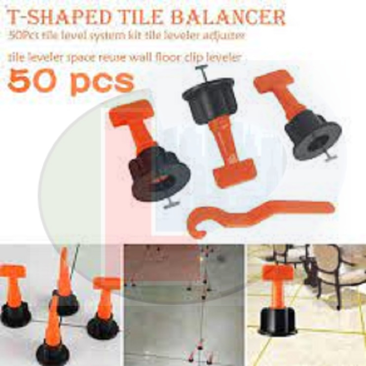 50pcs/Set Tile Leveling System Tile Leveler Spacers Reusable Floor and ...