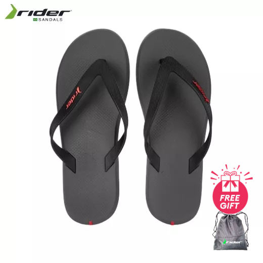 Rider R1 Speed Ad Grey Black Men's Slippers | Shopee Philippines
