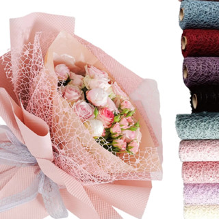 4.5 Yard Pearl Wave Yarn Flower Bouquet Package Mesh Wrapping Paper Diy ...