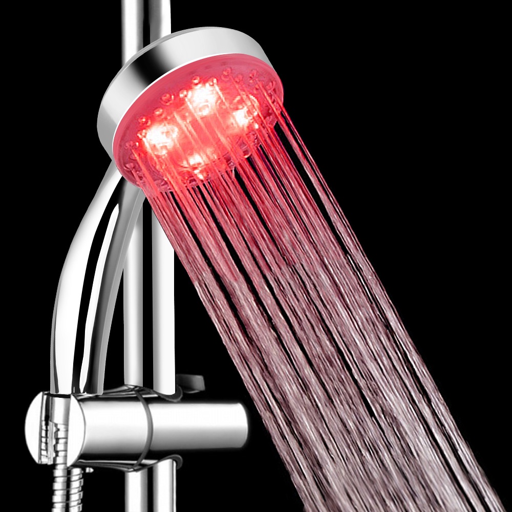 7 Colors Gradual Changing LED Shower Head Rainfall Top Spray 3 colors ...