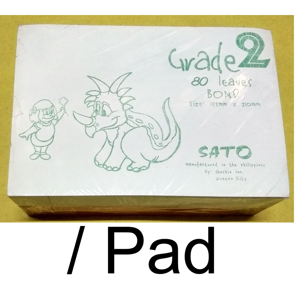 Grade Pad (Sato Brand) Grade 2 / Pad | Shopee Philippines