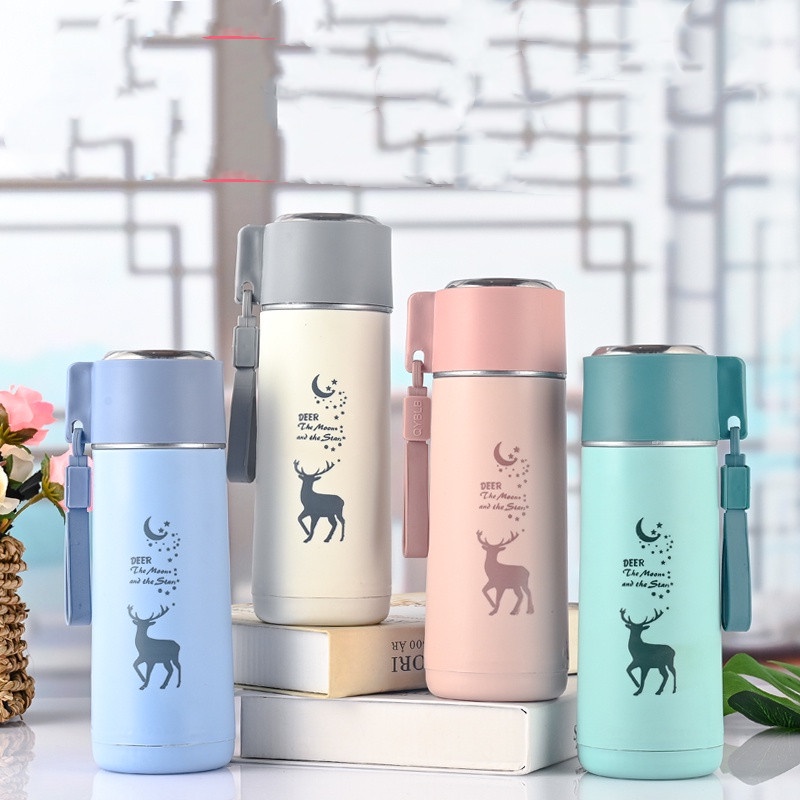 Shilily Star Deer Cup Glass Bottle Tumbler Creative Water Cup 400ml ...