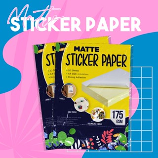 Matte Printable White Sticker / Kraft Printable Sticker Paper A4 Size ...