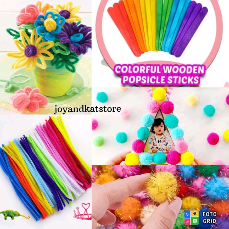 fuzzy wire, scrafbooking diy art and craft, pompom balls for crafting ...