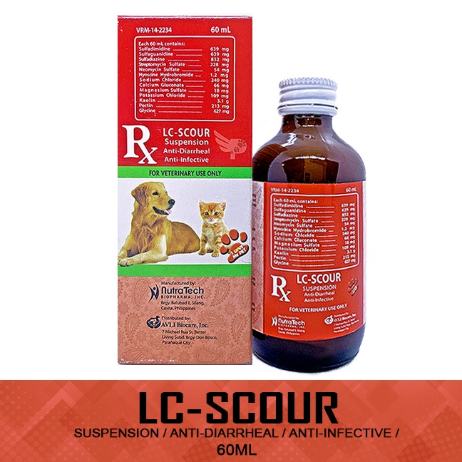 BOB-LC-Scour Suspension Anti-Diarrheal and Anti-Infective 60mL For Dogs ...