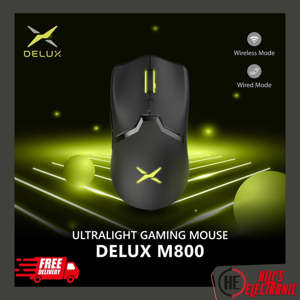 Delux M800 2.4G Wireless Gaming Mouse RGB Light PAW3335 sensor | Shopee Philippines