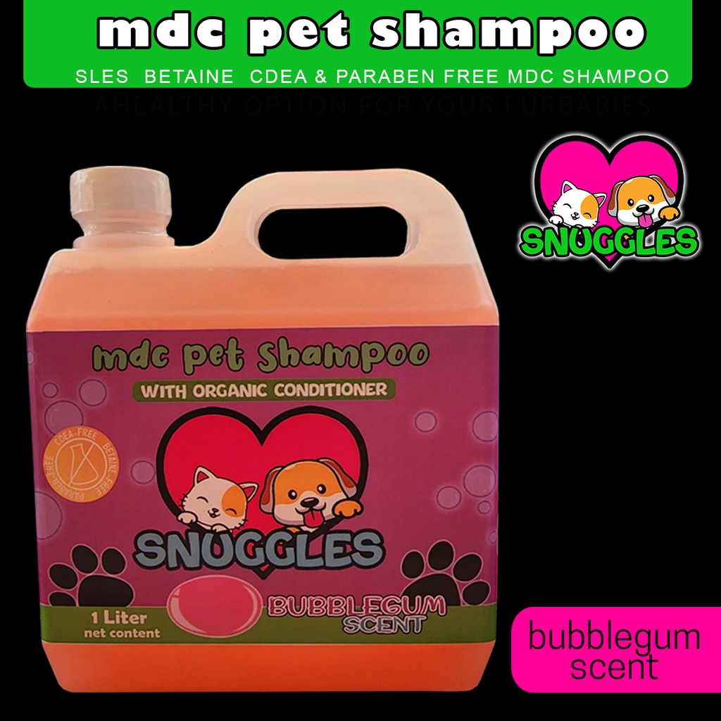 DOG AND CAT SHAMPOO W/ORGANIC CONDITIONER - BUBBLEGUM SCENT 1 LITER ...