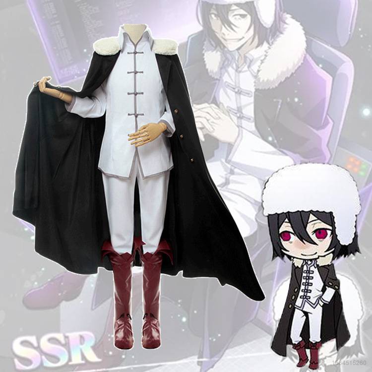 ST1 Bungo Stary Dogs Fyodor D Cosplay Jacket Trousers Cloak Costume Set ...