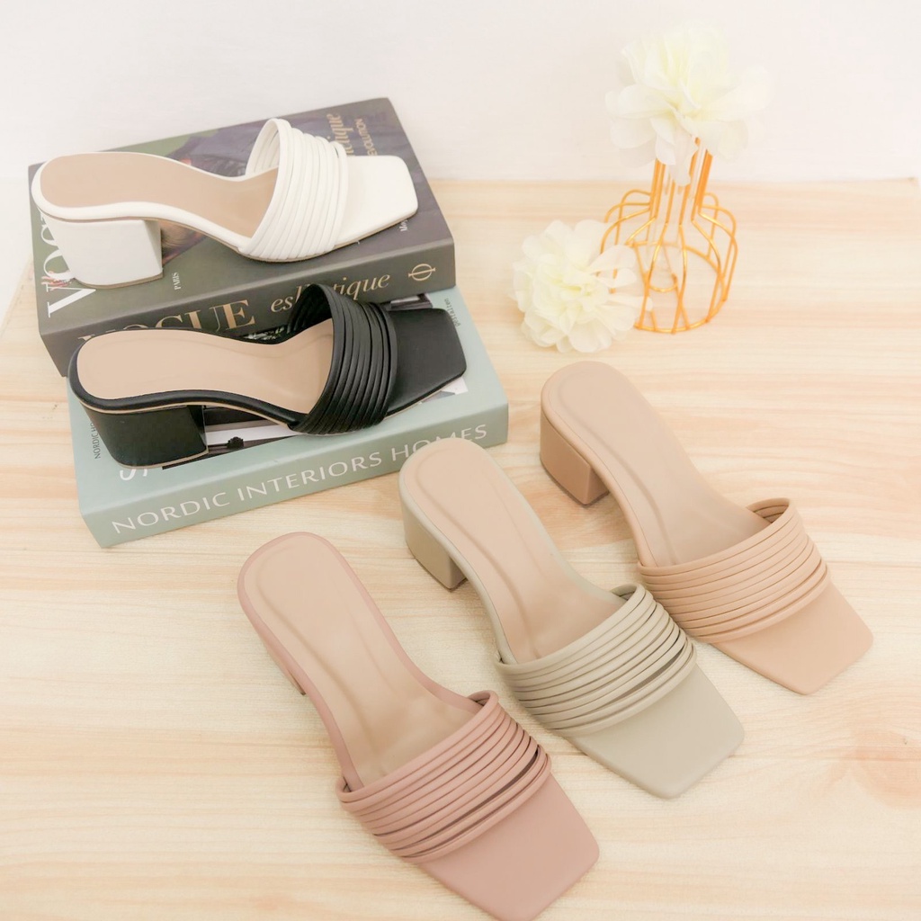 Barefoot.MNL Janella 2 inch Block Heel Strappy Sandals | Shopee Philippines