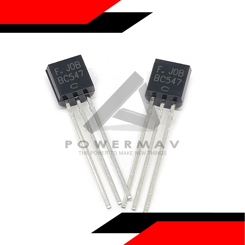original 2pcs BC547B BC547 100MA 45V 0.1A NPN TO-92 Transistor Triode for pcb breadboard arduino ...