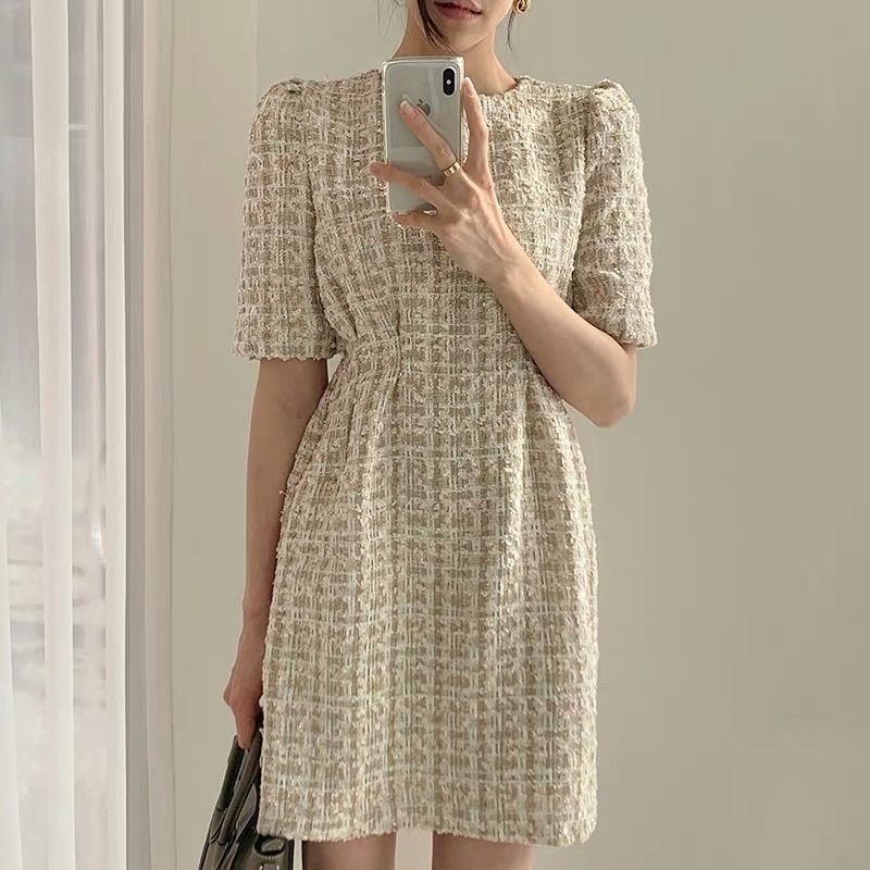 Only.Fashion Korean Tweed Dress #3086 | Shopee Philippines