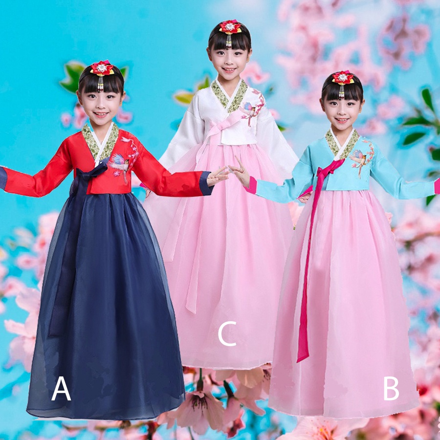 Korea Girl Costume for Kids Korean Traditional Hanbok Cosplay for Girls ...