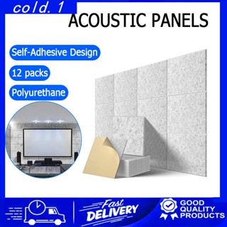12PCS Acoustic Panels Soundproof Padding Wall Sound Proof Foam Panels ...