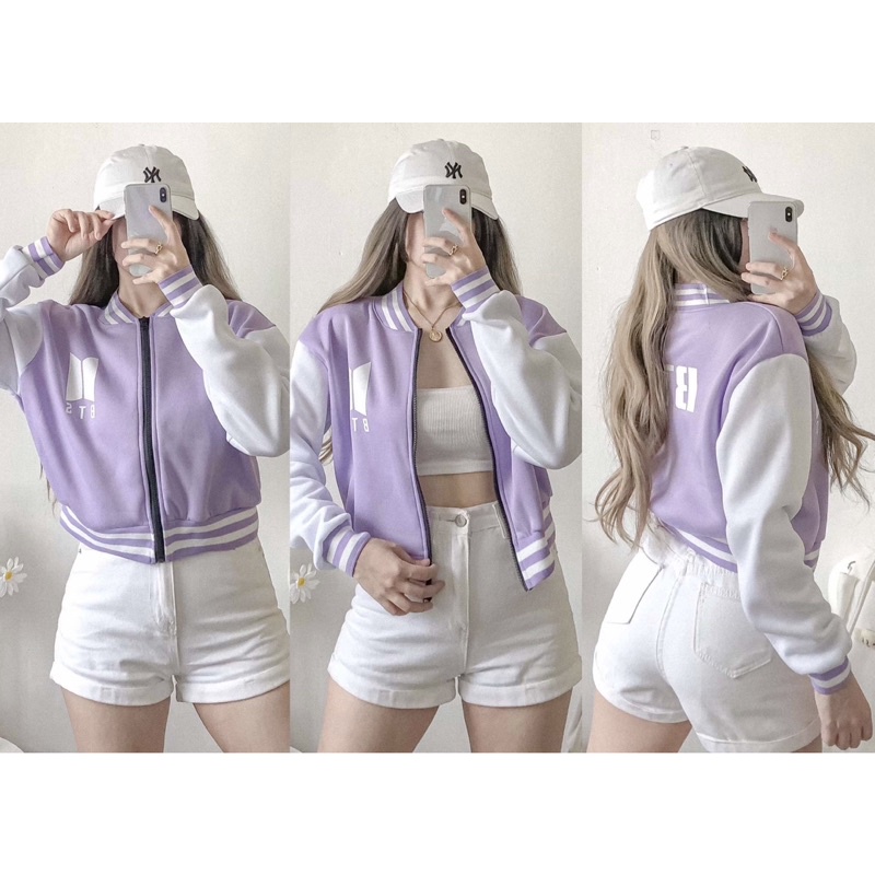 BOMBER JACKET CROPTOP | Shopee Philippines