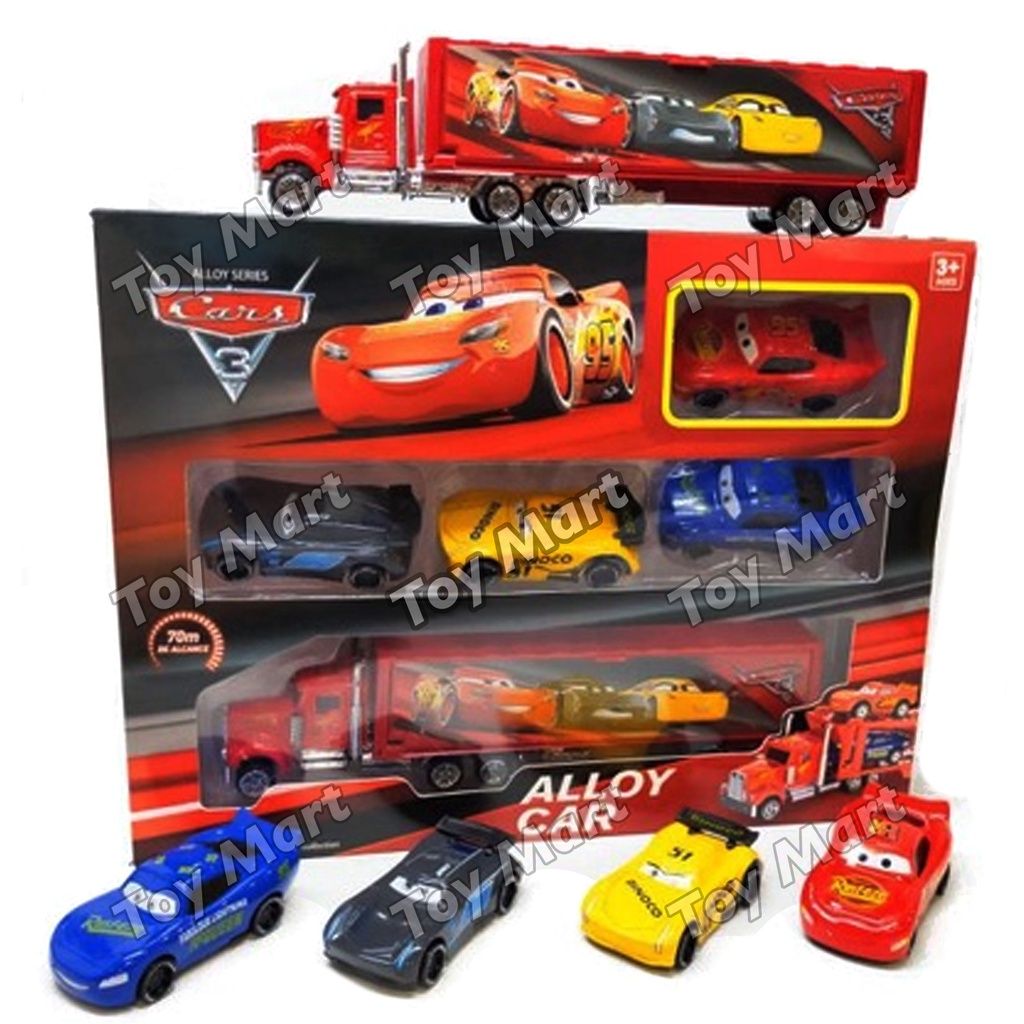 Cars McQueen Die Cast Cars Truck Container Hauler Truck Openable Door ...