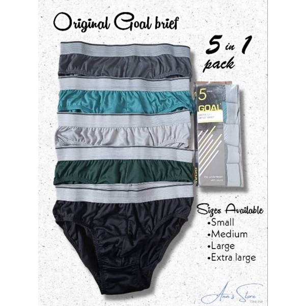 Goal brief 5 in 1 pack for men | Shopee Philippines