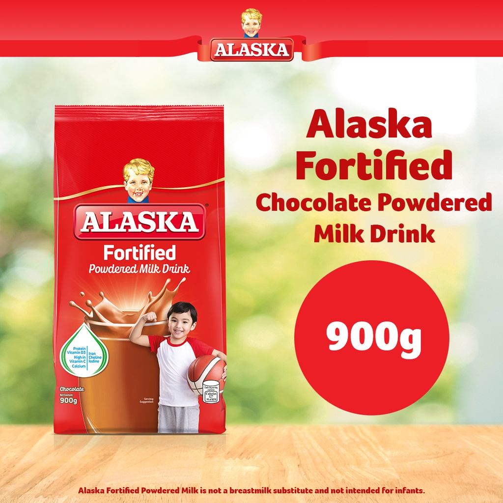 Alaska Fortified Chocolate Powdered Milk Drink 900g Shopee Philippines