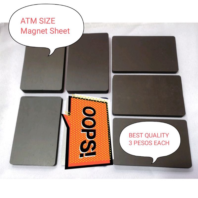 10pcs ATM SIZE MAGNET SHEET ROUNDED CORNERS... | Shopee Philippines