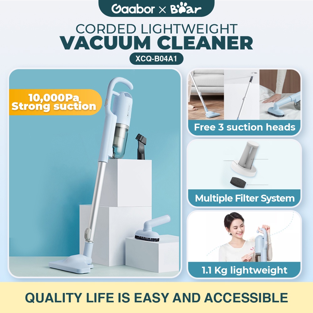 GAABOR x BEAR Corded Lightweight Vacuum Cleaner 400W High Power 10000Pa ...
