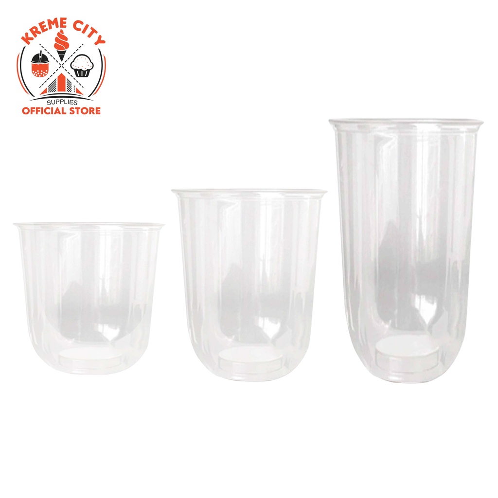Kreme City Disposable PP Plastic U-Cups 95mm 50pcs | Shopee Philippines