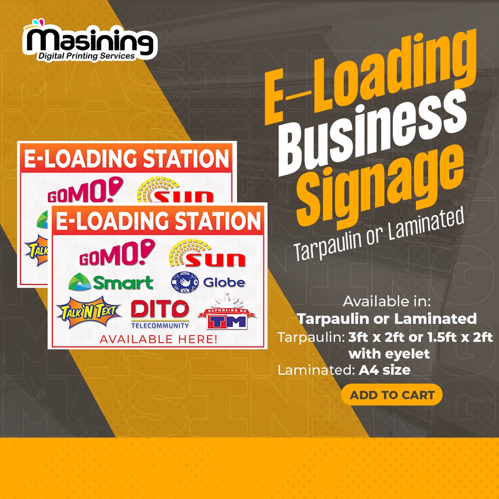 E-Loading Business Signage - Tarpaulin / Laminated | Shopee Philippines