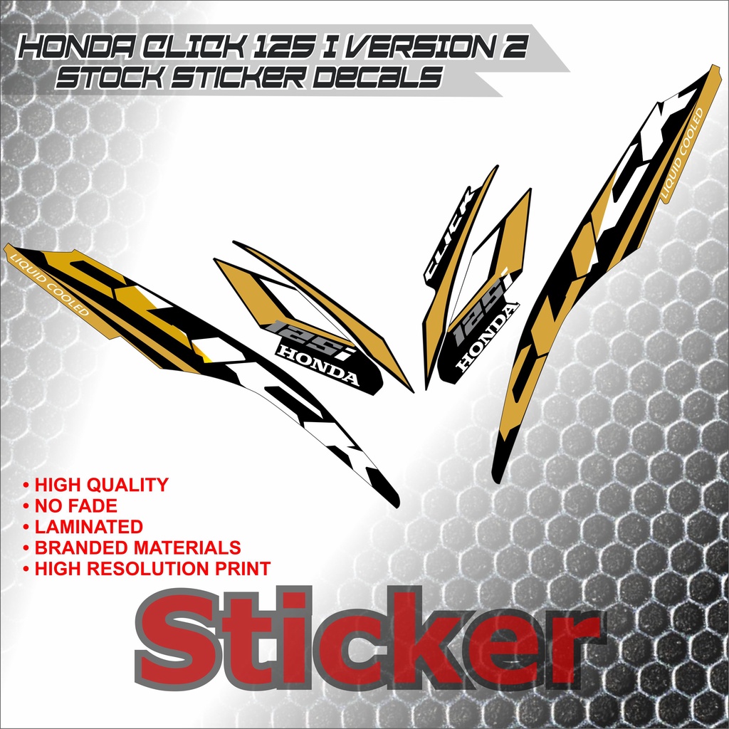 Honda Click 125i stock decals, sticker for Game Changer version 2 High ...