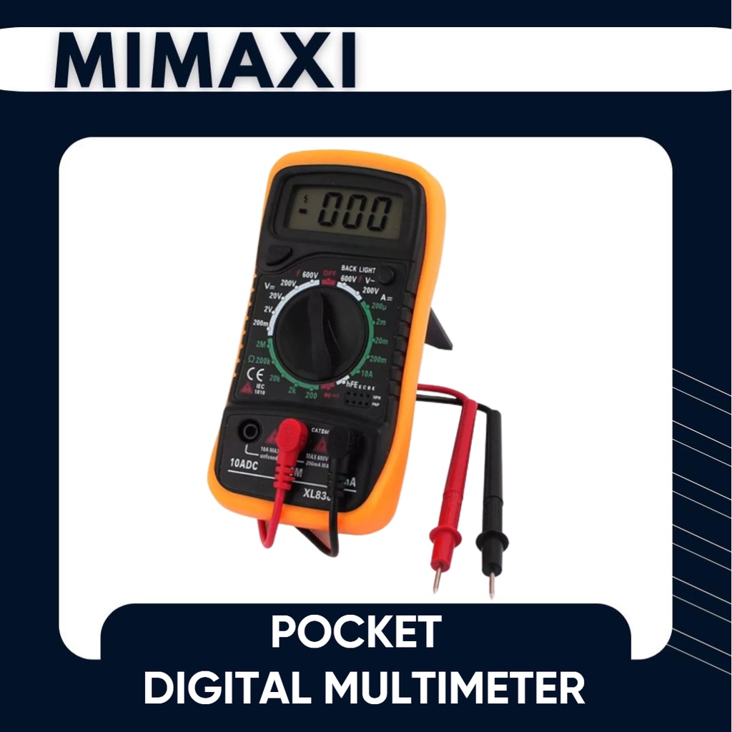Pocket Digital Multimeter 2000 Counts Voltage Tester Home Measuring ...