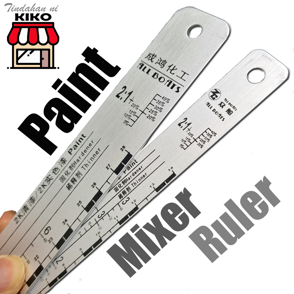 Paint Mixing Tool Aluminum Ruler Auto Paint Mixing Tool | Shopee ...