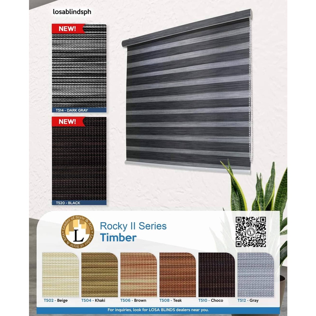 TIMBER WOOD DESIGN COMBI BLINDS | Shopee Philippines