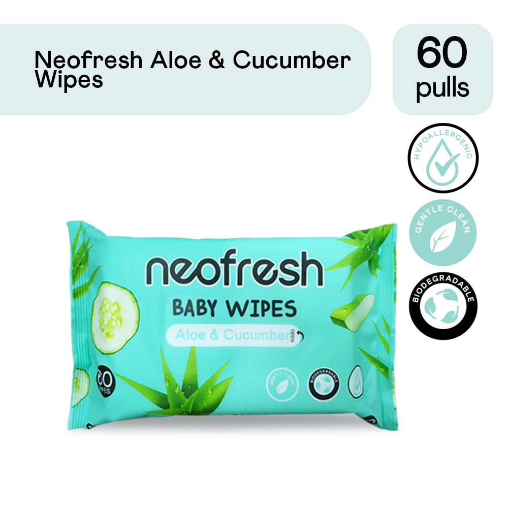 Neofresh Baby Wipes Aloe & Cucumber Scent 60pcs | Shopee Philippines