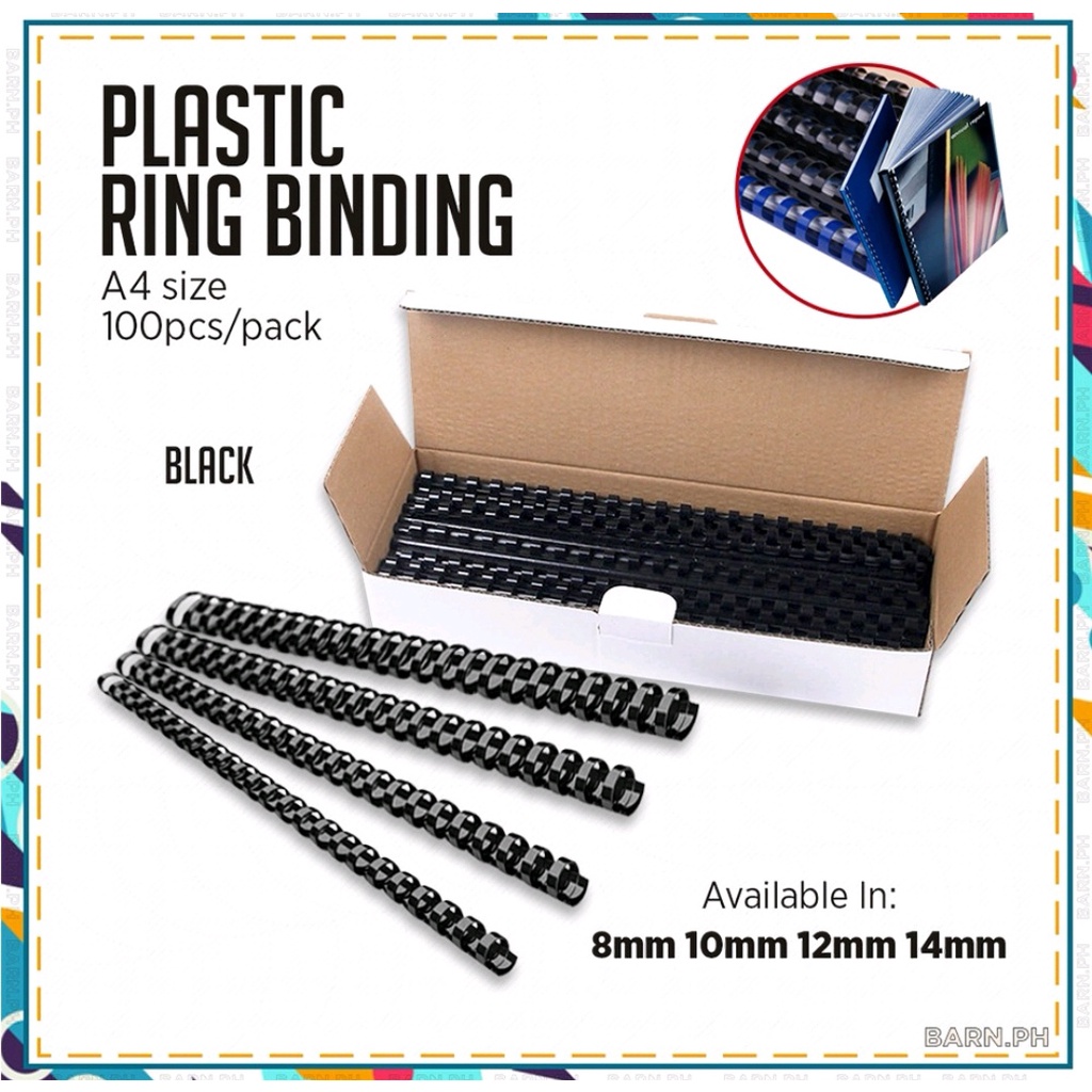 Plastic Ring Binding Black A4 Size Plastic Spring Binder (100 pcs per ... Plastic Ring Binding Black A4 Size Plastic Spring Binder (100 pcs per ...