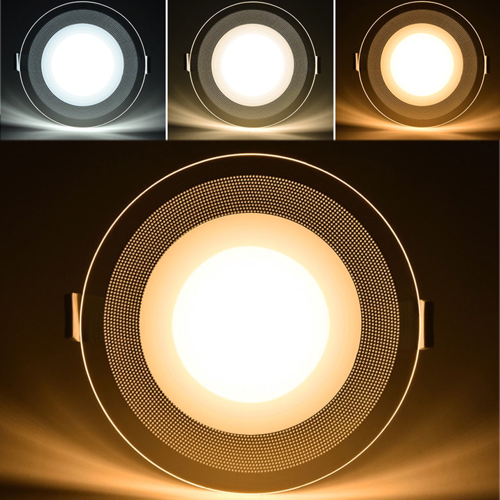 LED Downlight Round Acrylic Guide Downlight 5W Ceiling Light 3 Color ...