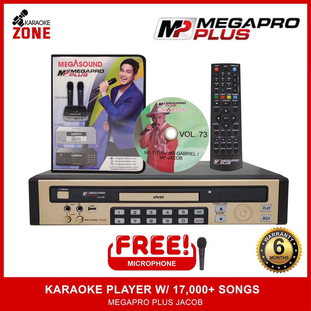Megapro Plus Jacob Karaoke Player Up to 17,000 Songs with Free Wired ...