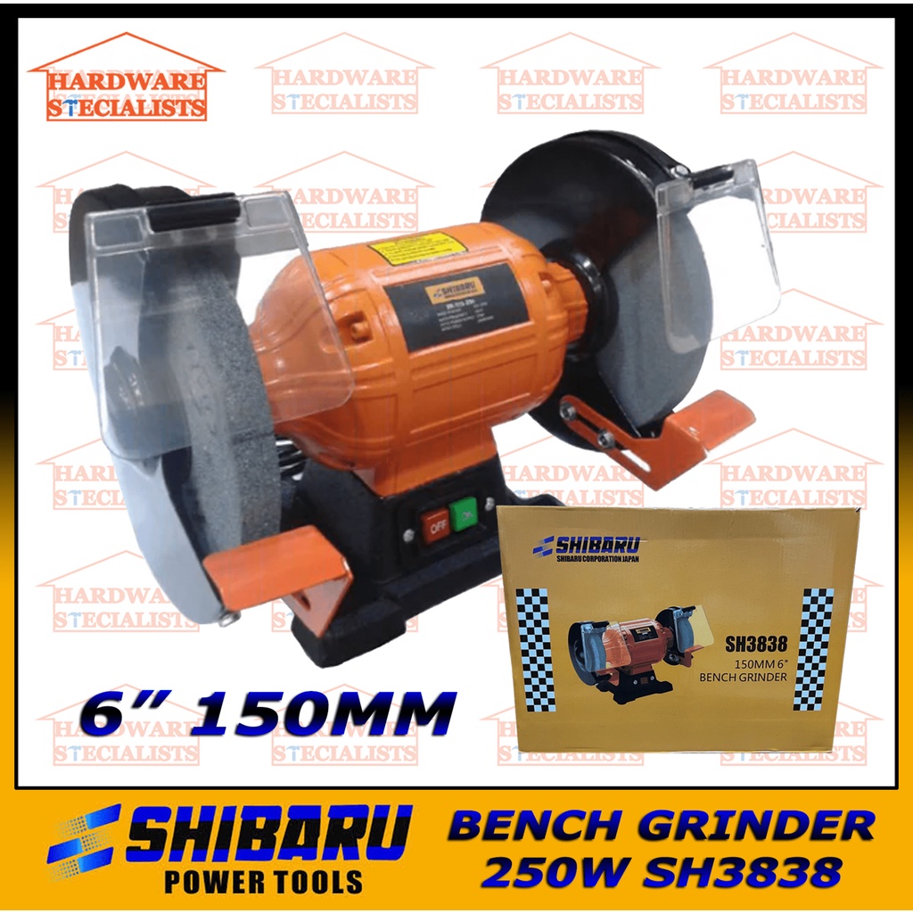 Shibaru Bench Grinder 6" 150MM 250W SH3838 Original Authentic | Shopee ...